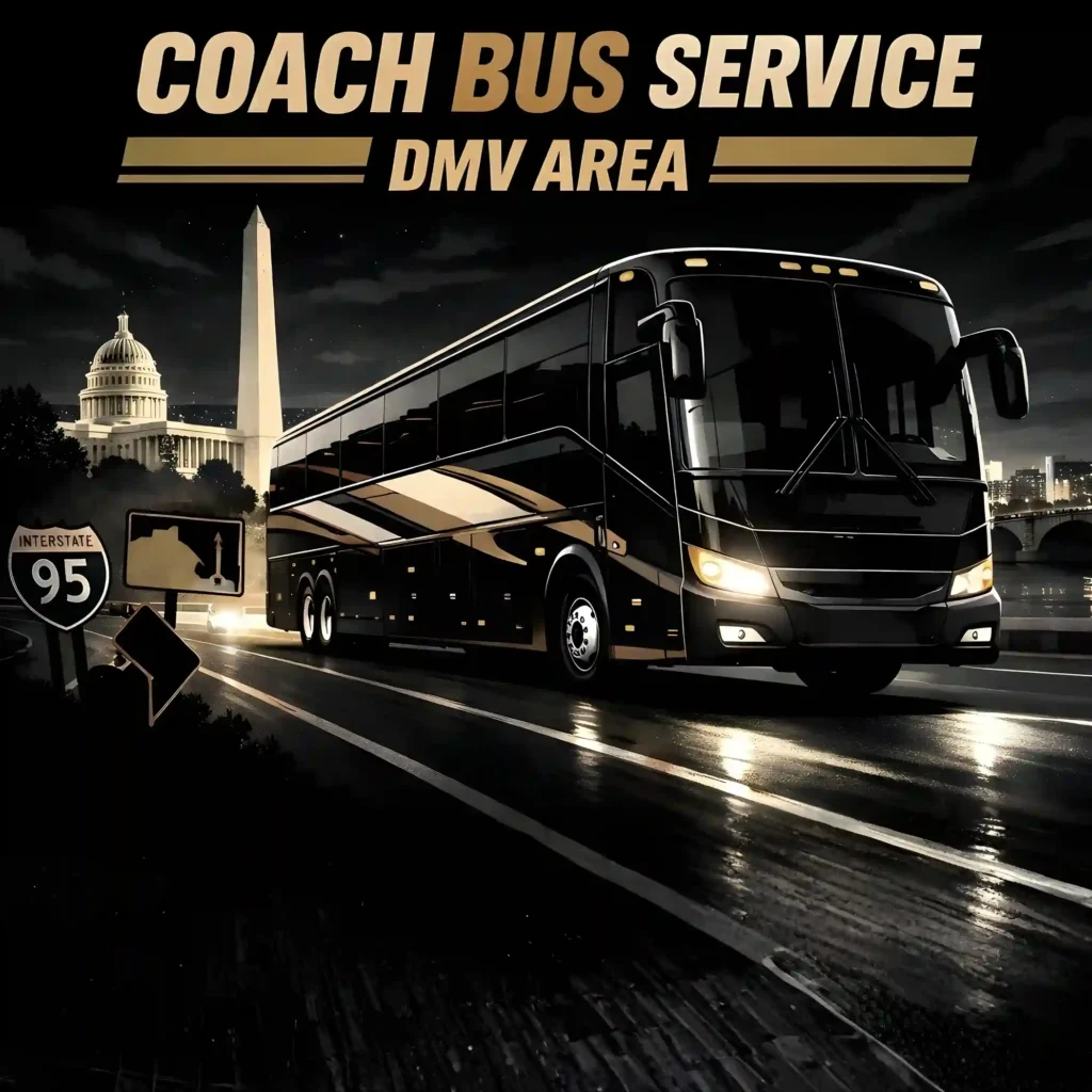 Book Reliable Coach Bus Service DMV Area | DC, MD & VA
